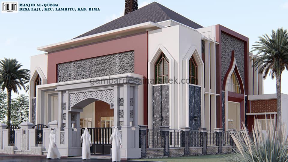 Desain Masjid Minimalis 2 Lantai Modern | Gambar Desain Arsitek